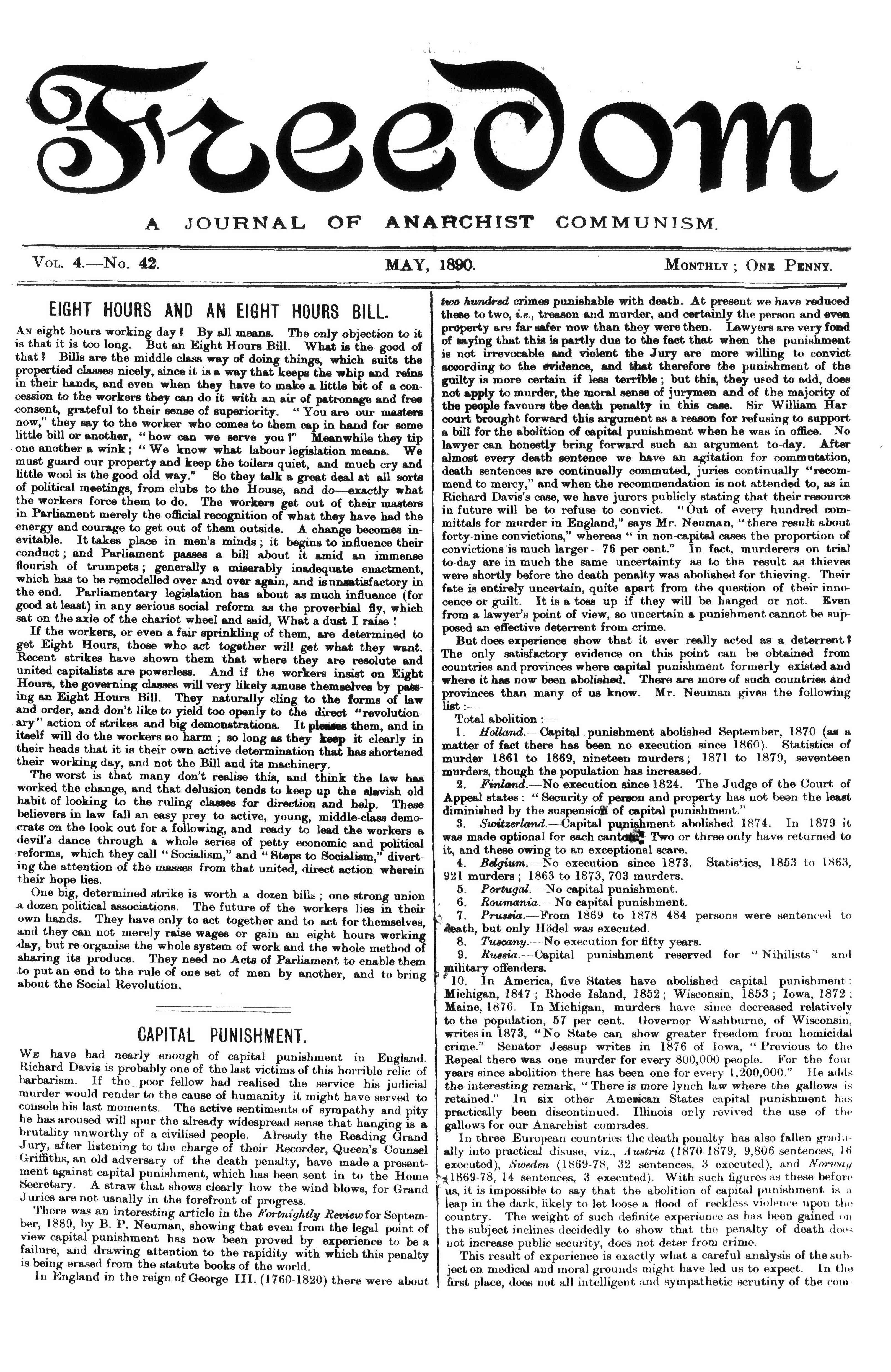 Freedom vol 4. no 42 (May 1890) | libcom.org